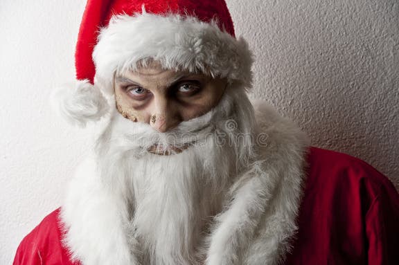 Scary santa stock image. Image of crazy, horror, bizarre - 17308907