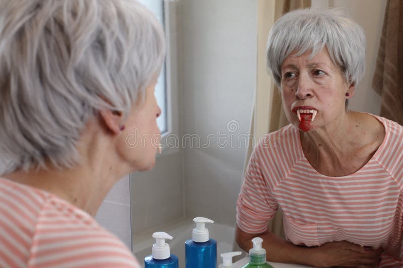 Witch Looking Her Reflection Mirror Stock Photos - Free & Royalty-Free ...