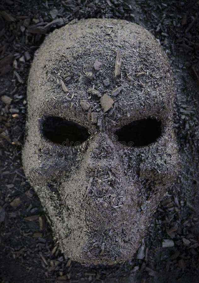 Scary Skeleton Mask Handmade Covered in Charcoal Creating Unique ...
