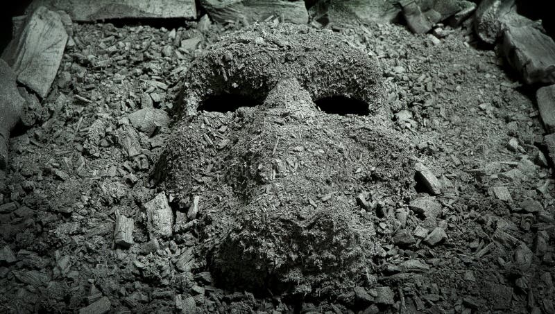 Scary Skeleton Mask Handmade by Photographer Covered in Charcoal ...