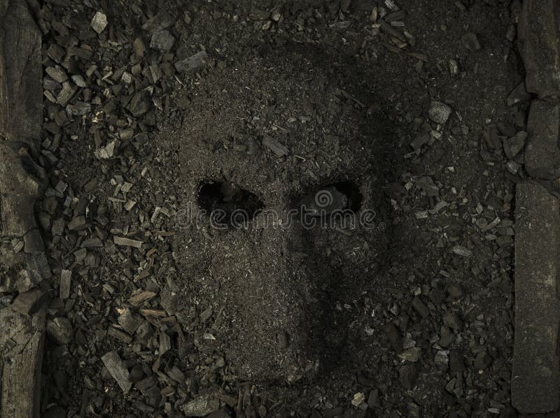 Scary Skeleton Mask Handmade by Photographer Covered in Charcoal ...