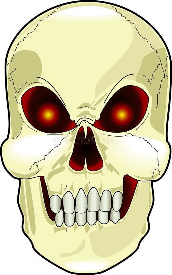 Scary_skull stock vector. Illustration of funny, comic - 1272361