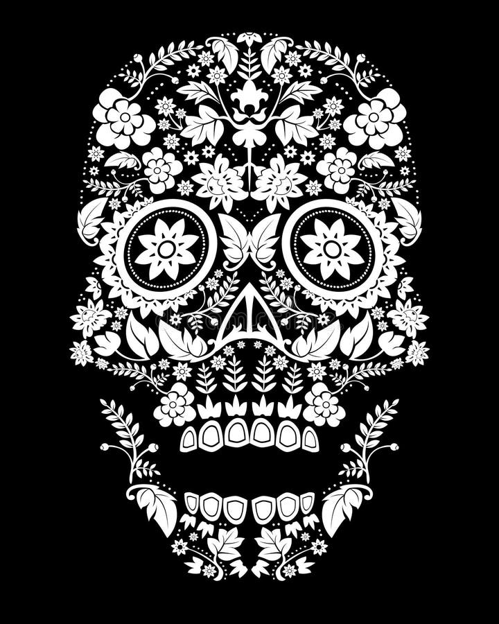 Scary skull pattern stock vector. Illustration of halloween - 16785286