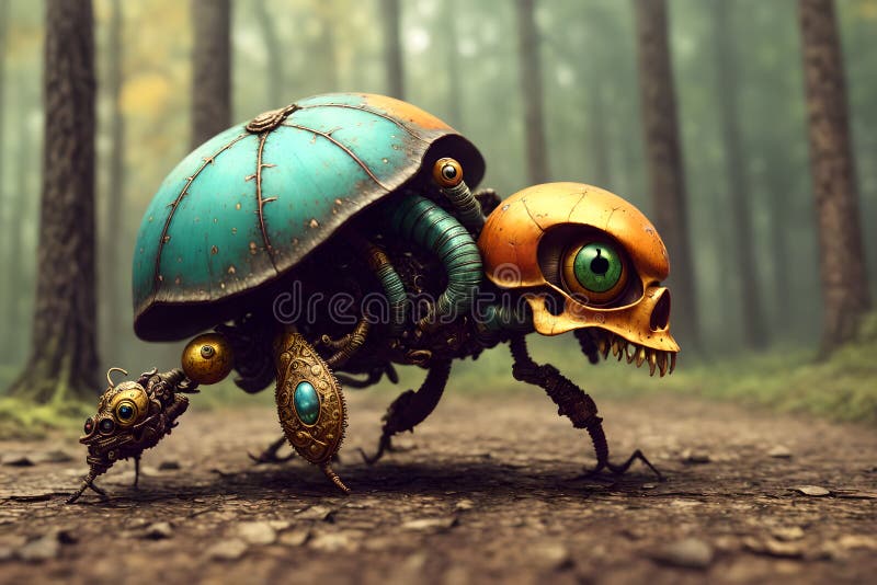 Scary Small Evil Goblin-insect Infected by Parasite Mushroom in the ...