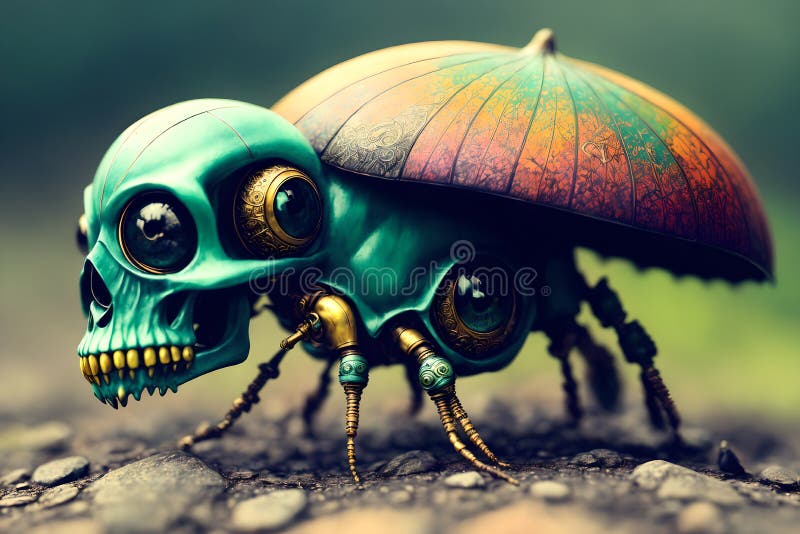 Scary Small Evil Goblin-insect Infected by Parasite Mushroom in the ...