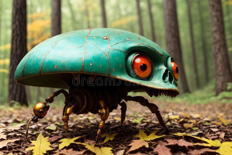 Scary Small Evil Goblin-insect Infected by Parasite Mushroom in the ...