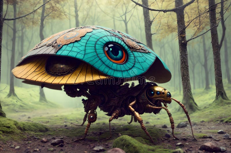 Scary Small Evil Goblin-insect Infected by Parasite Mushroom in the ...