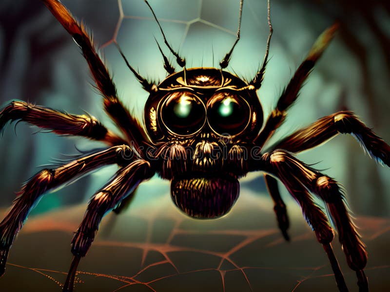 Spooky Scary Abstract Spider Background Seq 5 of 26 Stock Illustration ...