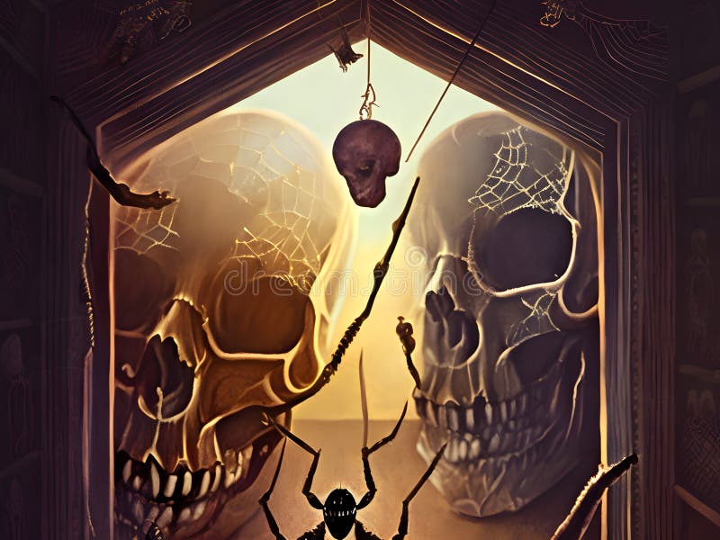 Spooky Scary Abstract Spider Background Seq 8 of 26 Stock Illustration ...