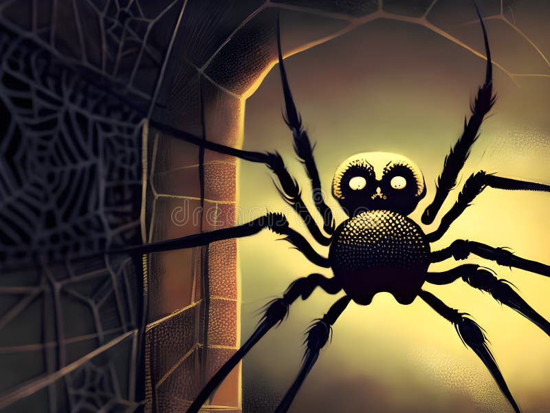 Spooky Scary Abstract Spider Background Seq 14 of 26 Stock Illustration ...