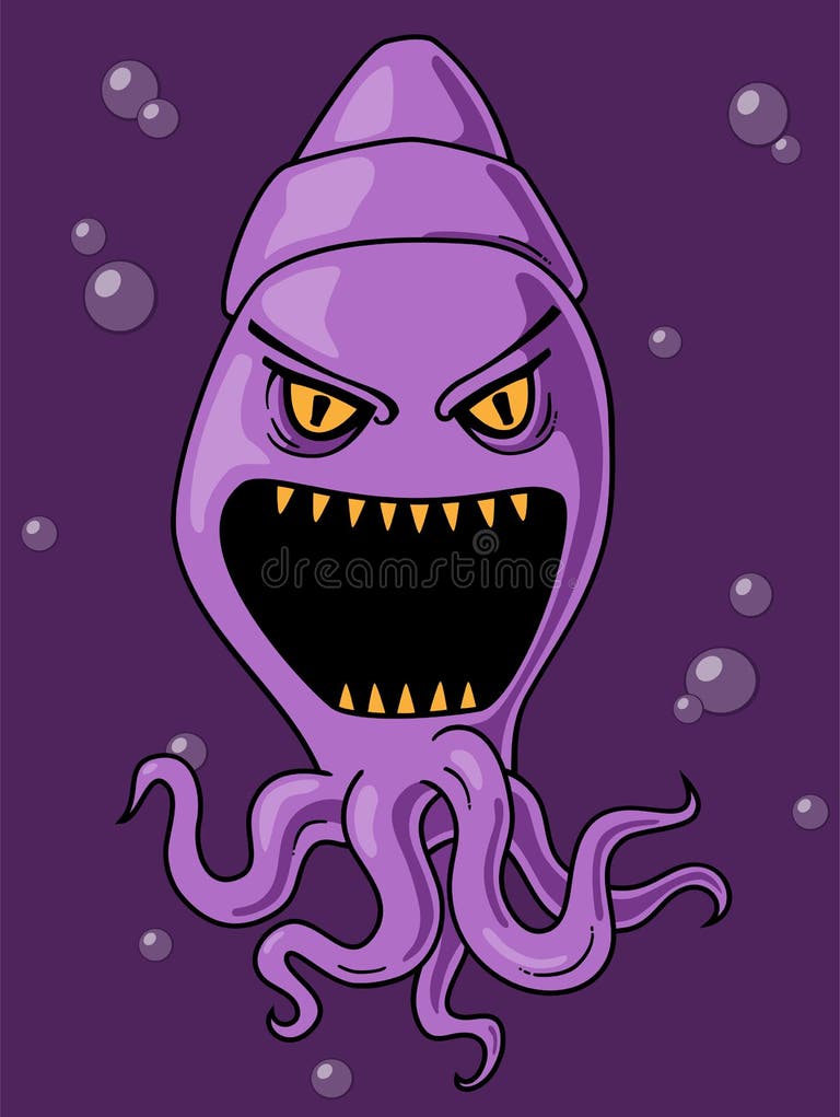 Scary Squid Stock Illustrations – 1,134 Scary Squid Stock Illustrations ...
