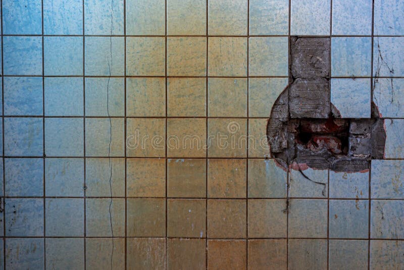 Scary Tile with Rust in a Dark Room Stock Image - Image of deserted ...