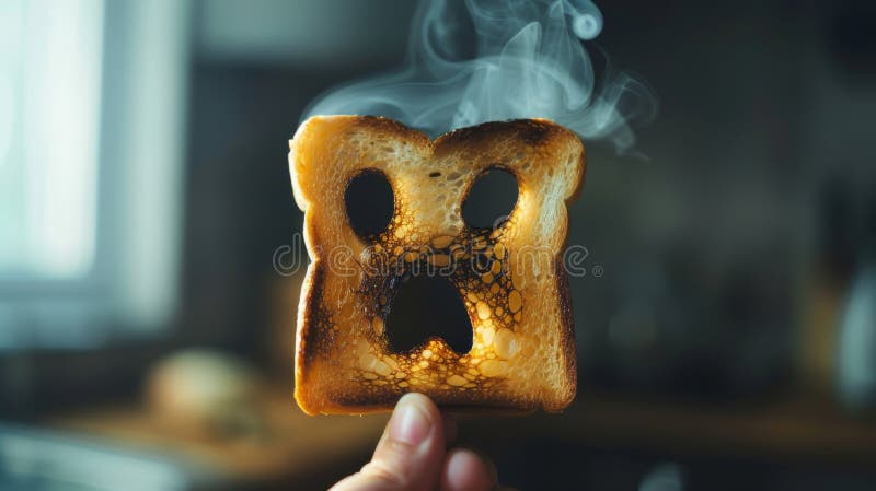 The Scary Toast Expression.AI Generated Image Stock Image - Image of ...