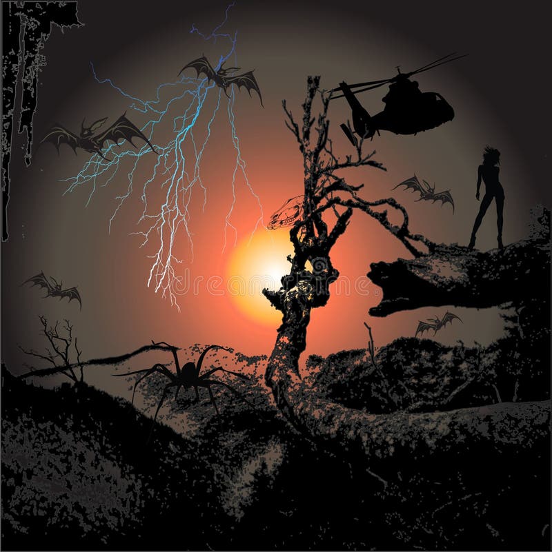 Scary vector 2 stock vector. Illustration of beast, scary - 5857228