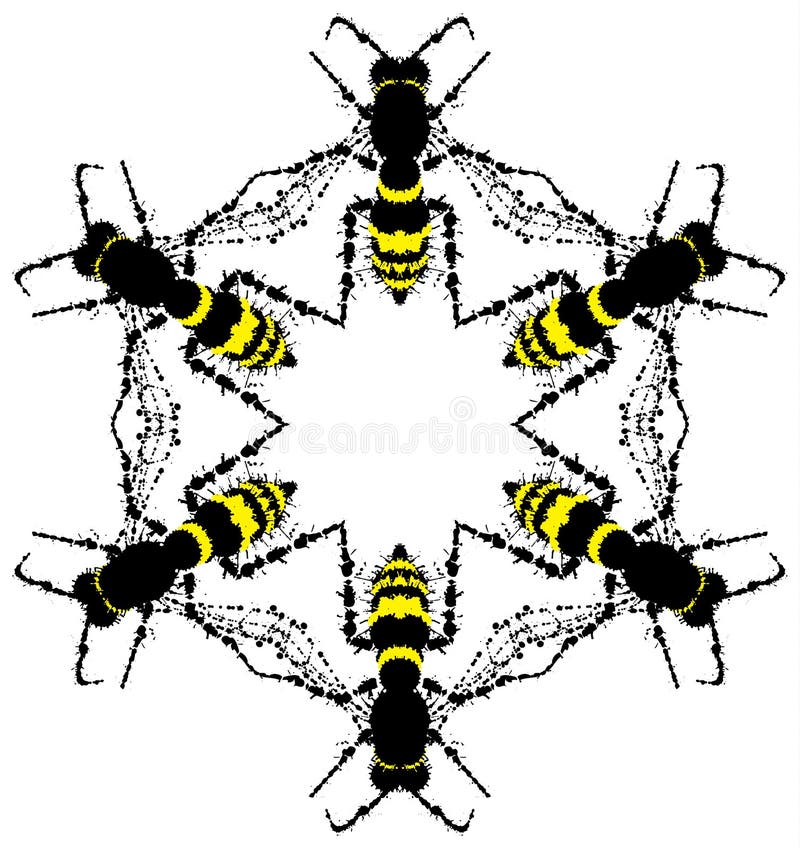 Scary Vector Snowflake Made by Blobs and Splatters Stock Vector ...