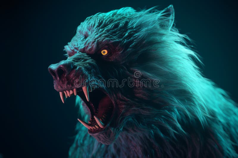 Scary Werewolf. Generate Ai Stock Illustration - Illustration of ...