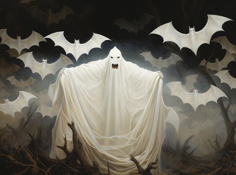 Dark Mystical Forest, Scary Curved Trees. Morning Fog in the Dense ...