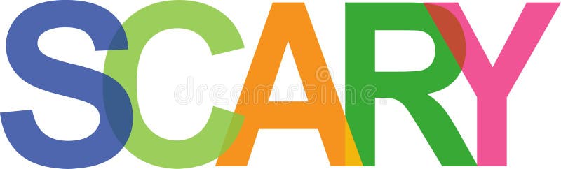 Scary word on white stock illustration. Illustration of bone - 307453240