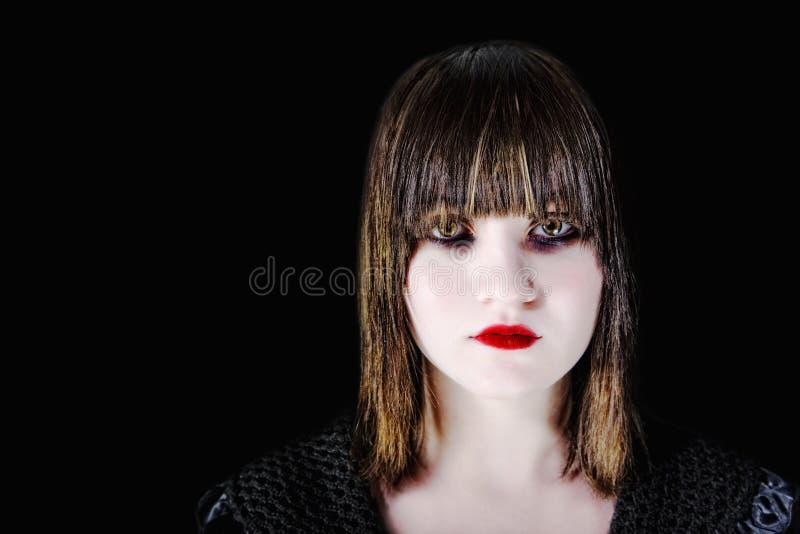 Scary Young Girl stock image. Image of ghost, scary, goth - 11534053