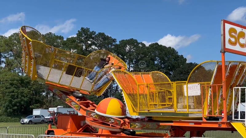 Scat ride stock video. Video of park, festival, spinning - 291776643