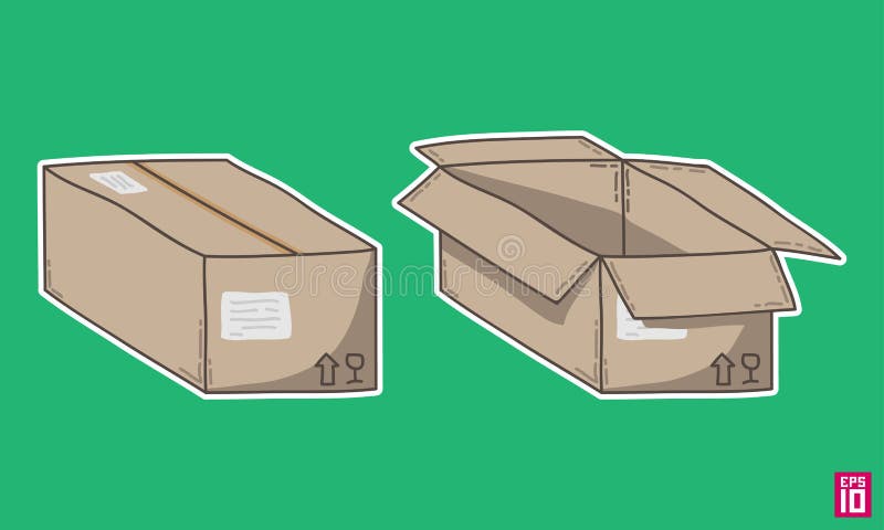 Scatola illustrazione vettoriale. Illustrazione di consegna - 71103447