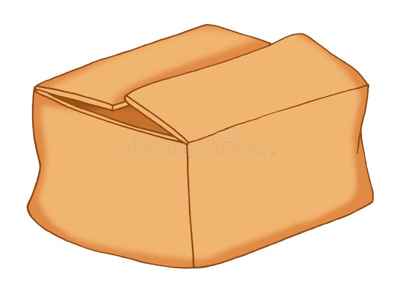 Scatola di cartone illustrazione di stock. Illustrazione di vuoto ...