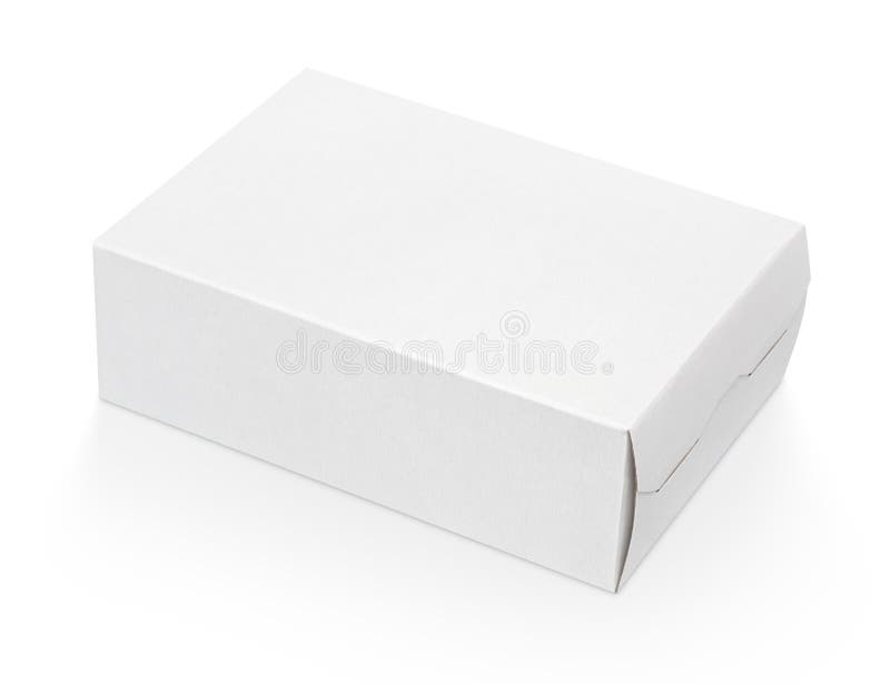 Scatola Di Cartone Bianca in Bianco Immagine Stock - Immagine di ...