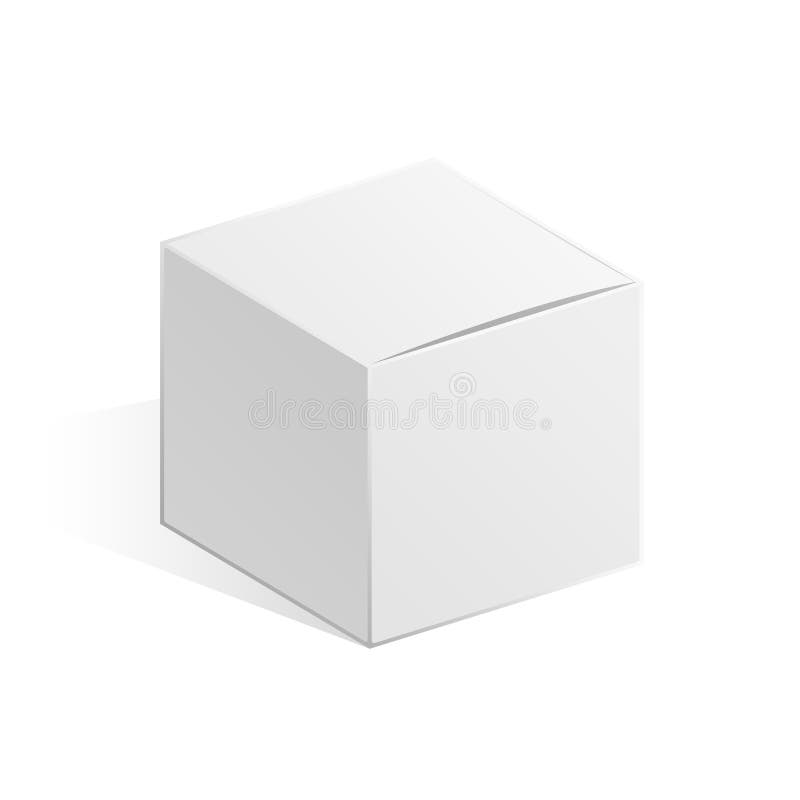 Scatola quadrata bianca illustrazione vettoriale. Illustrazione di ...
