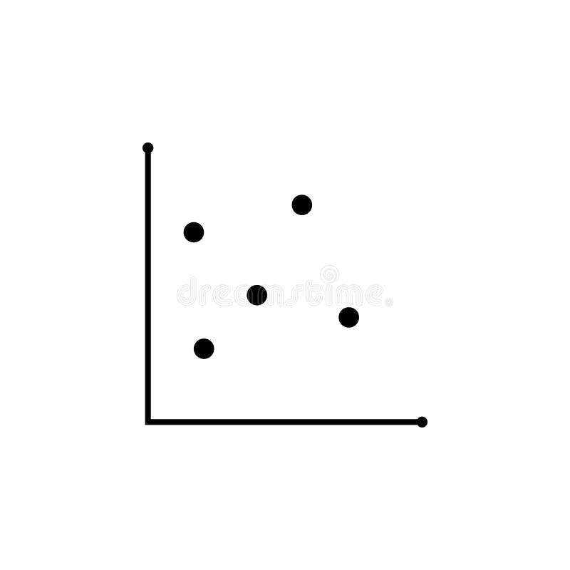 Scatter Diagram with Axis Lines and Dots on Gray Color Graph Paper ...