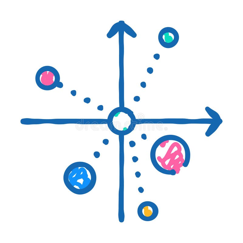 Scatter Chart Icon Doodle Illustration Stock Vector - Illustration of ...