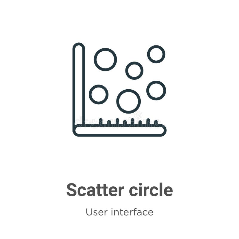 Scatter Circle Outline Vector Icon. Thin Line Black Scatter Circle Icon ...