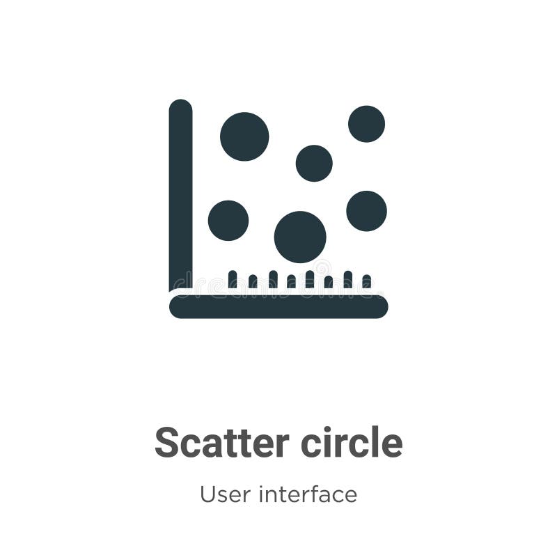 Scatter Circle Outline Icon. Isolated Line Vector Illustration from ...