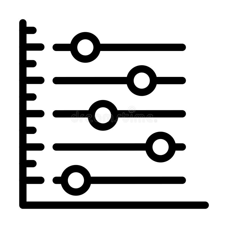Scatter Graph Thick Line Icon Stock Illustration - Illustration of ...