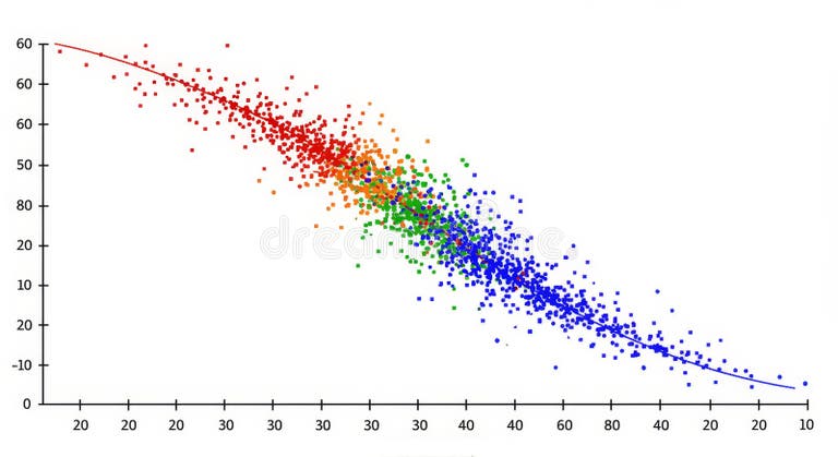 Scatter Plot Graph Strong Negative Correlation Visualization Data ...