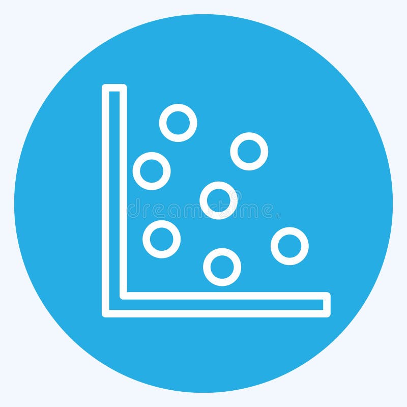 Scatter Plot I Icon in Trendy Blue Eyes Style Isolated on Soft Blue ...