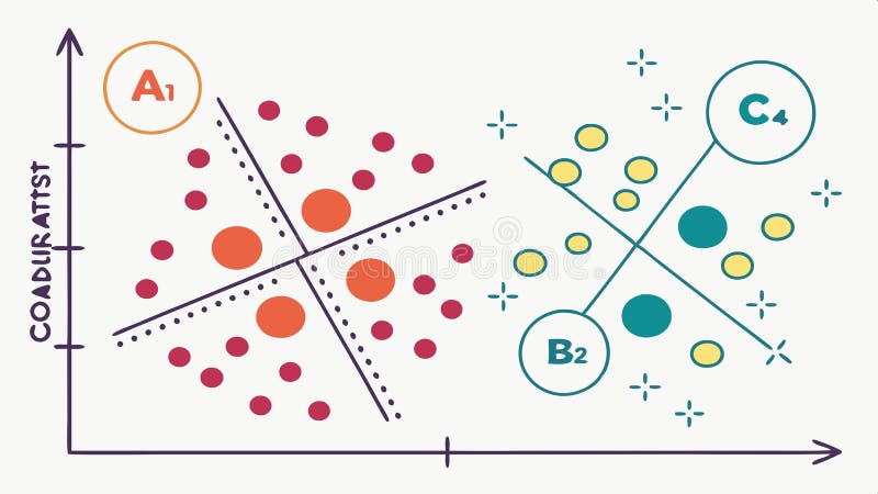 Labeled Scatter Plot, Data Analysis Correlation Graph Point Distribution Vector Design ...