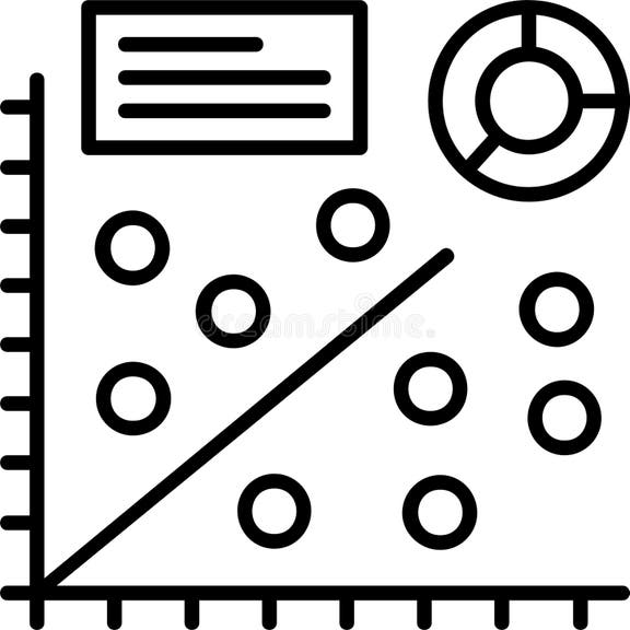 Scatter Plot Outline Vector Icon Stock Vector - Illustration of visualization, scatter: 388822436