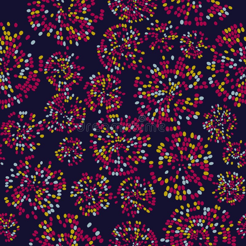 Scatter. Seamless Pattern. Arcs and Circles. Stock Vector ...