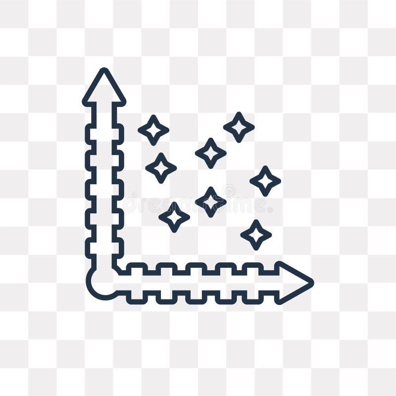 Linear Scatter Chart Icon from Business Outline Collection. Thin Line ...