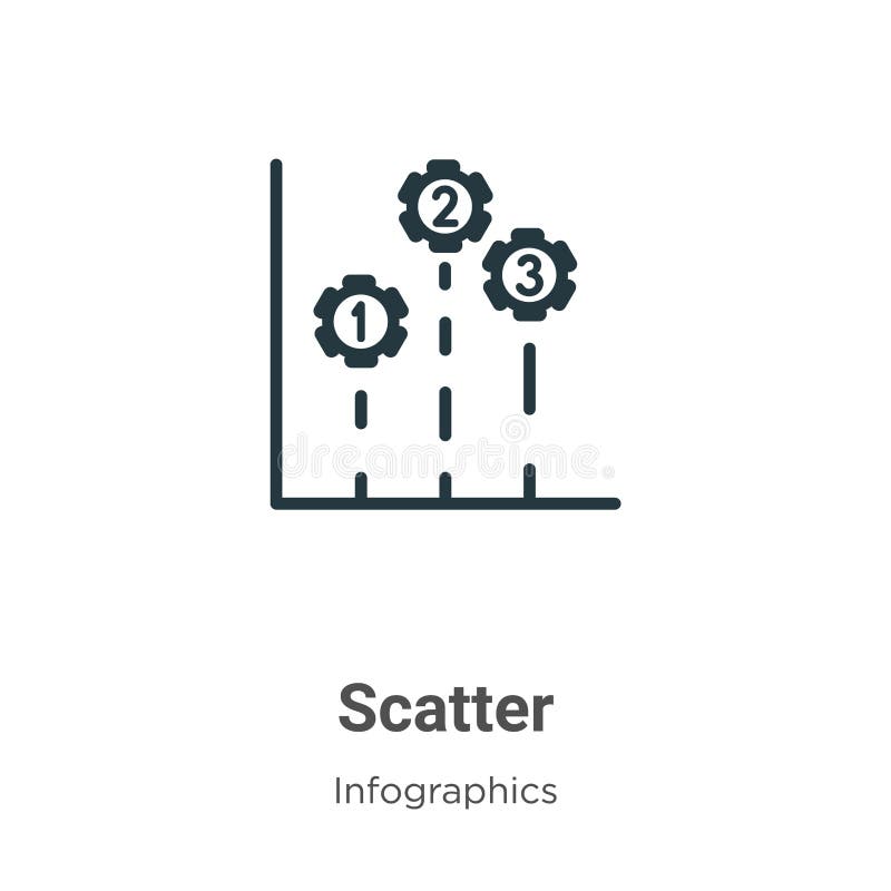 Scatter Vector Icon on White Background. Flat Vector Scatter Icon ...