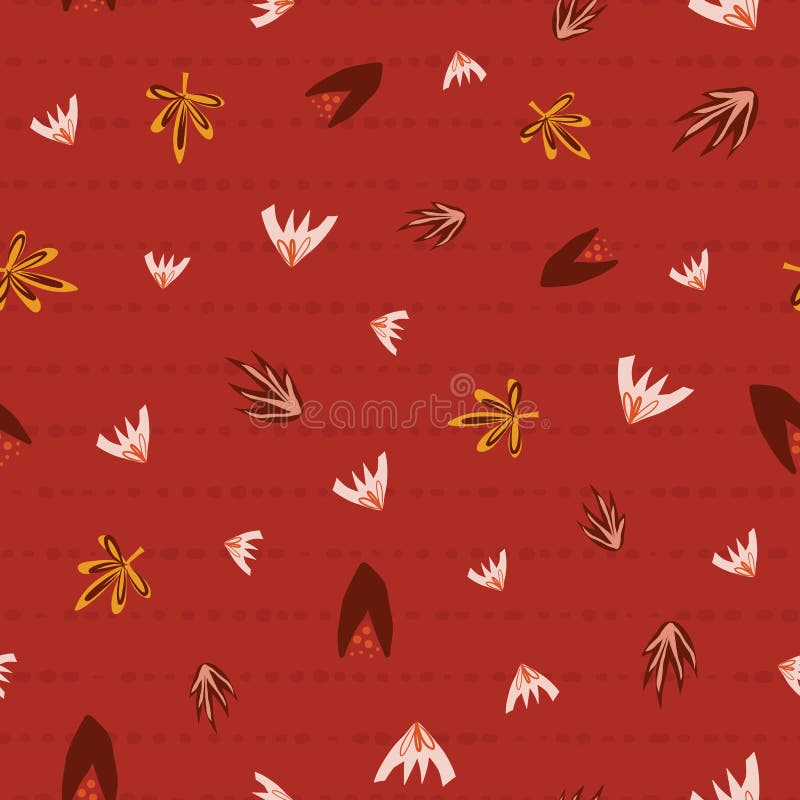 Autumn Leaves Seamless Vector Border. Scandinavian Style Repeating ...