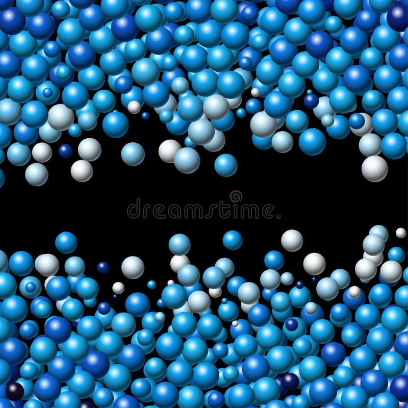Scattered blue balls frame stock vector. Illustration of modern - 44395824
