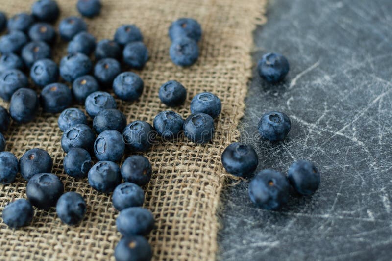 Scattered Blueberries Heart Shaped Stock Image - Image of closeup ...