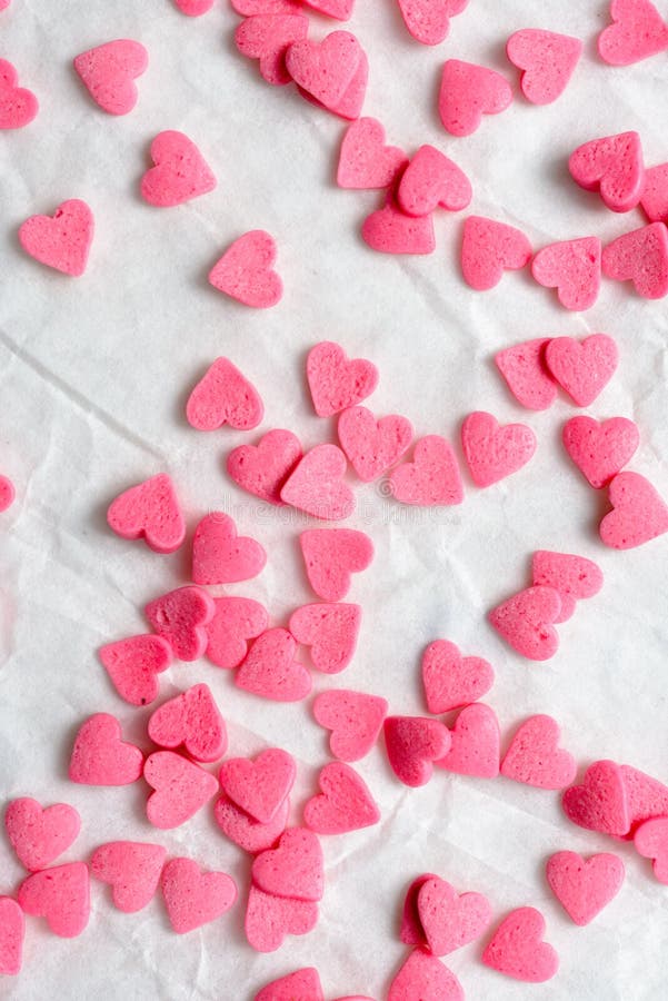 Scattered candy hearts stock photo. Image of confectionery - 96186500