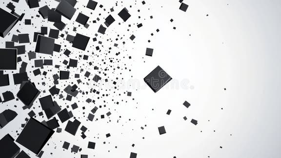 Scattered Charcoal Rectangles in Disarray Dance Chaotically, Forming a ...
