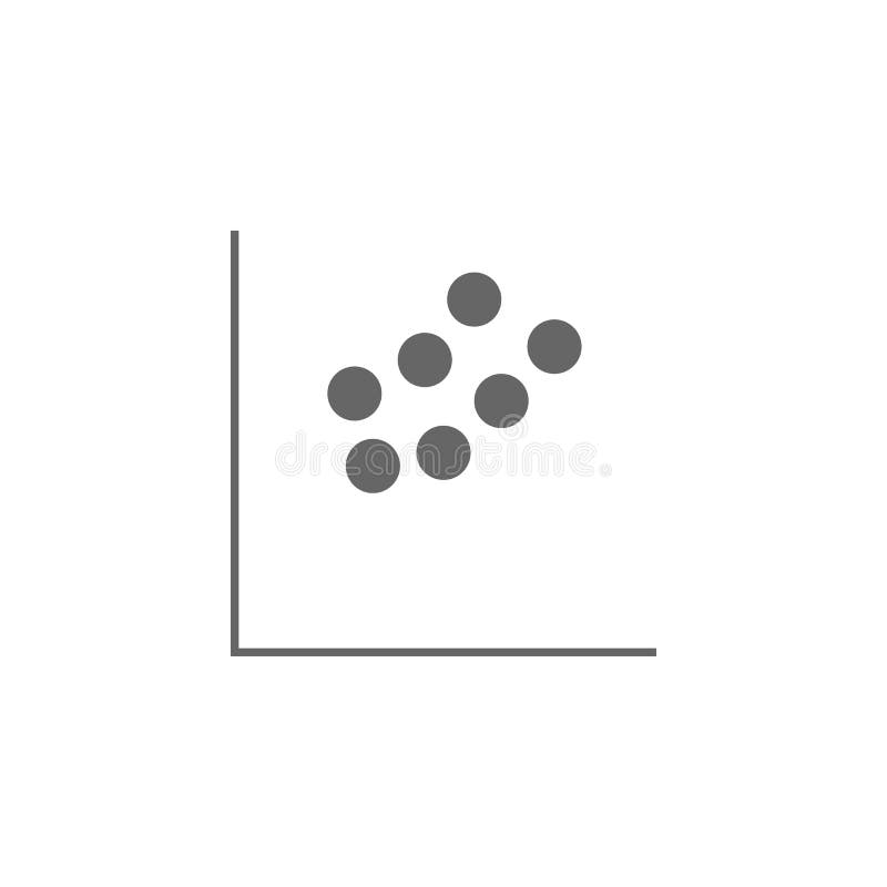 Scattered Chart Icon in Location Set. Simple Glyph, Flat Illustration ...