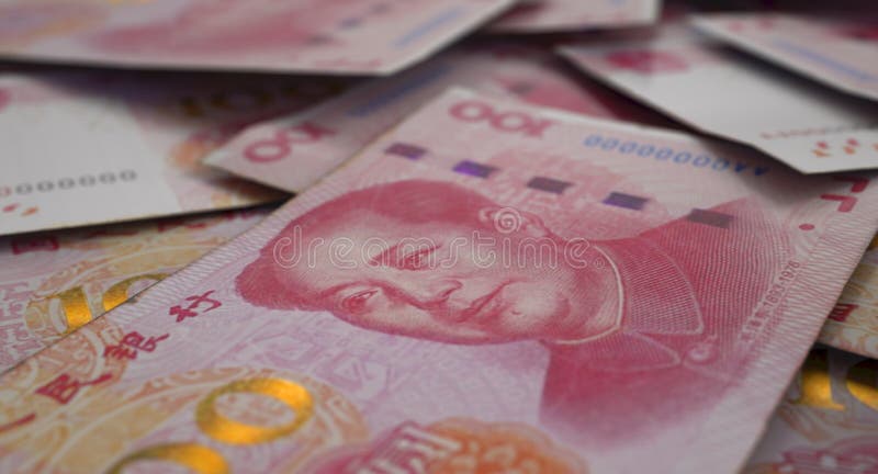 Scattered Chinese Yuan Banknote Pile Stock Illustration - Illustration ...