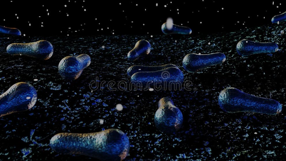 Scattered Clostridium Botulinum Under Microscope Stock Illustration ...