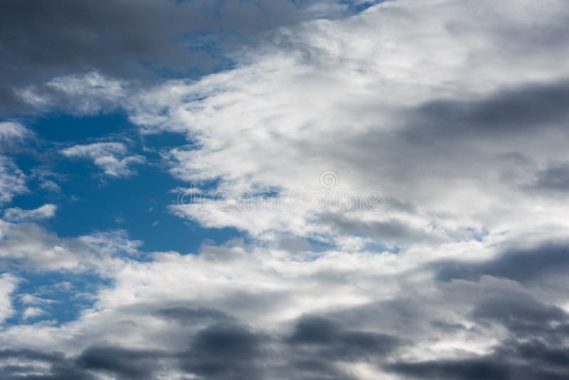 Scattered Cloud Clusters in a Blue Sky Stock Image - Image of weather ...