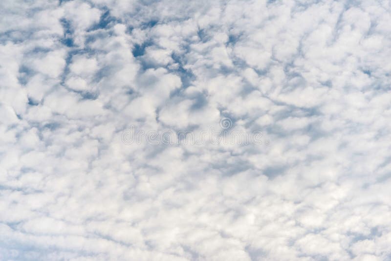 Scattered Cloud Clusters in a Blue Sky, Blue Sky Background with White Clouds Stock Image ...